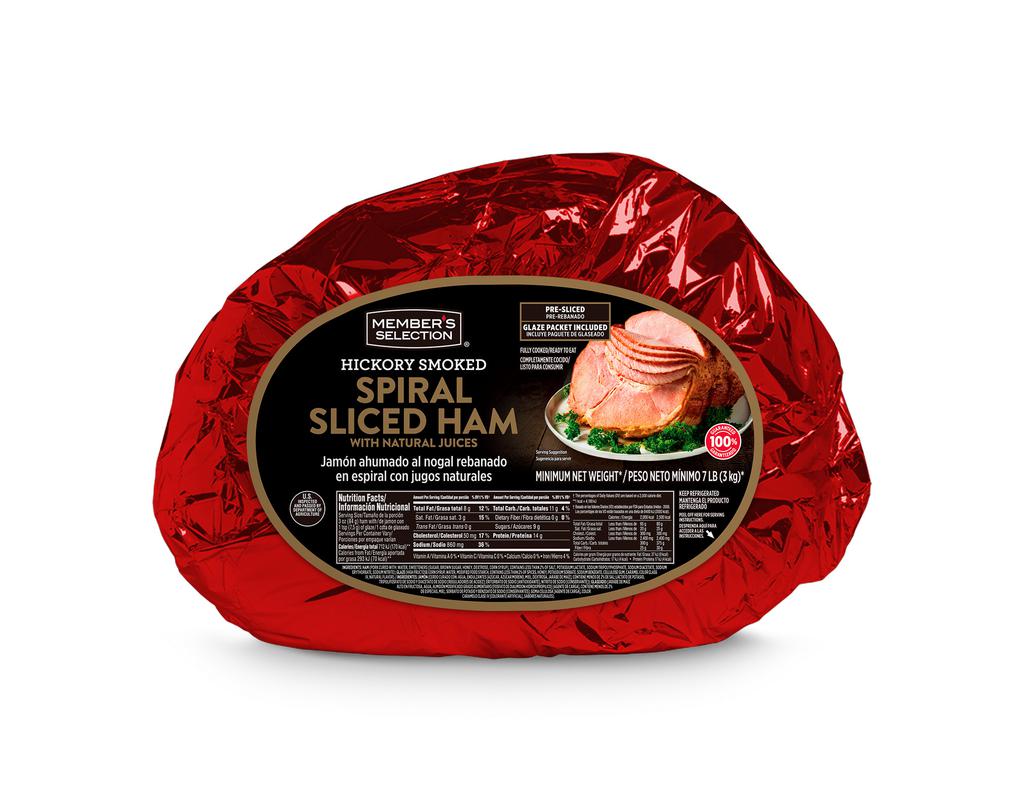 Spiral Sliced Smoked Ham..HICKORY SMOKED*PRE SLICED..Member's Selection ...